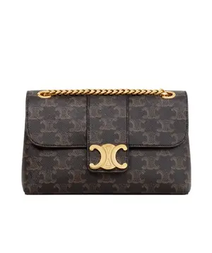 Celine Teen Victoire Bag In Triomphe Canvas - Tan