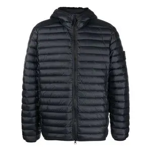 Stone Island Hooded Down Jacket - Black
