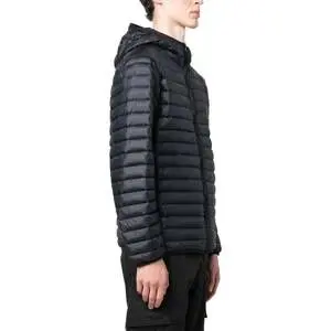 Stone Island Hooded Down Jacket - Black