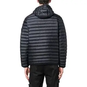 Stone Island Hooded Down Jacket - Black