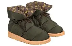 LOUIS VUITTON Pillow Comfort Ankle Boots 'olive Green With Brown