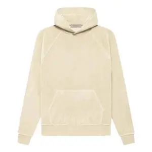 Fear Of God Fw22 Velour Hoodie 'egg Shell