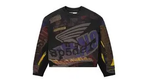 SP5DER Trompeloeil Crewneck Sweatshirt - Black