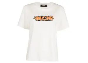 Mcm Flame Logo T-shirt - White