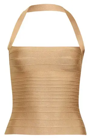 House Of Cb The Silhouette Shimmer Halter Top