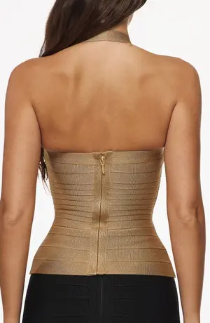 House Of Cb The Silhouette Shimmer Halter Top