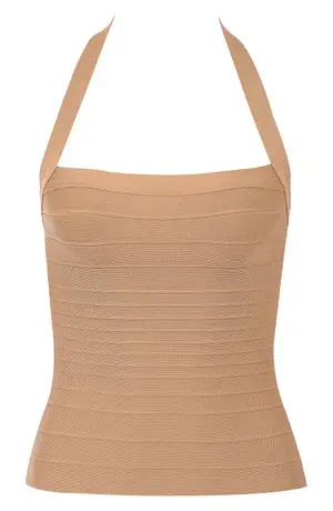 House Of Cb The Silhouette Shimmer Halter Top