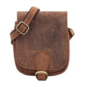 LLOYD BAKER Loni Distressed Leather Crossbody Bag - Brown
