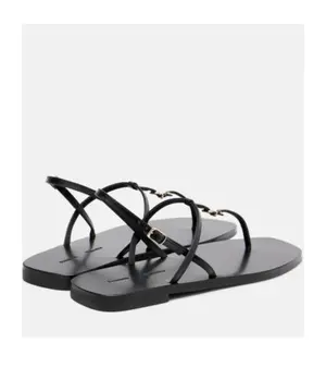 Proenza Schouler Monogram Leather Thong Sandals