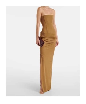 Alex Perry Sheer Strapless Corset Dress
