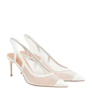 MALONE SOULIERS Aubrey 70 Mesh Slingback Pumps