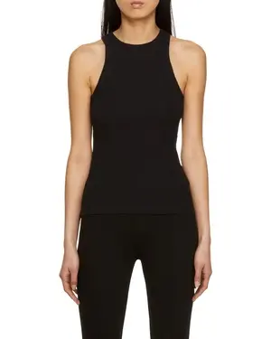 ANINE BING Eva Racerback Tank Top - Black