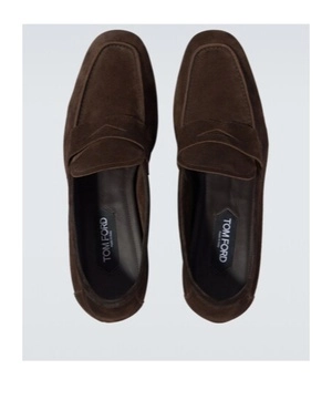 TOM FORD Sean Suede Penny Loafers