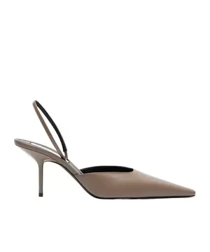 Victoria Beckham Sloan Leather Slingback High-heel Sandals - Brown