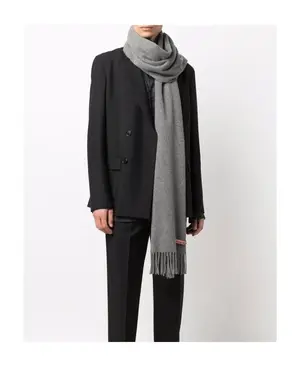 Acne Studios Logo Patch Fringed Scarf