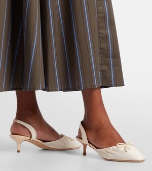 Staud Alba Satin Slingback Pumps