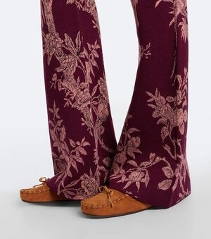 Etro Wool-blend Jacquard Flared Pants
