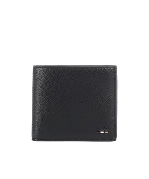 Hugo Boss Logo Embossed Bi-fold Wallet - Black