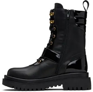 Versace Buckled Lace-up Boots
