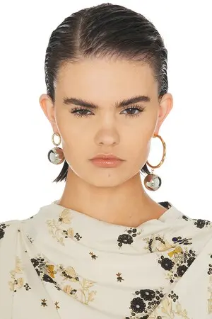 Isabel Marant Étoile Asymmetric Hoop Earrings In Metallic Gold