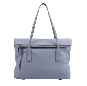 PAUL COSTELLOE Whirlpool Leather Tote Bag Lead - Blue