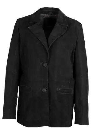Mauritius Fringe Leather Blazer Jacket Tanny