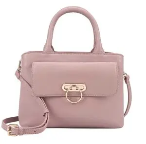 PAUL COSTELLOE Navarre Leather Crossbody Bag Adobe Rose - Pink