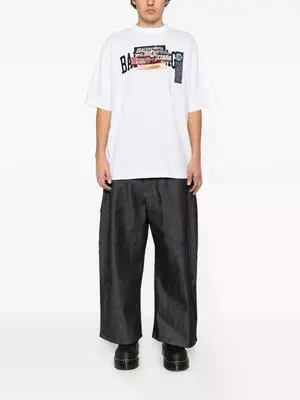 Balenciaga Bumper Stickers Round-neck T-shirt - White