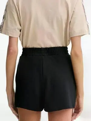 Guess Logo-patch Side-stripe Shorts - Black