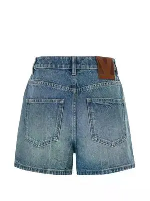 Valentino Garavani Button-front Denim Shorts - Blue