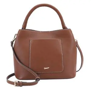 Paul Costelloe Rosa Leather Shoulder Bag - Brown