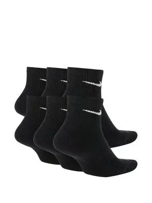 Nike Everyday Plus Cushion Cotton Ankle Socks Pack Of Six - Black