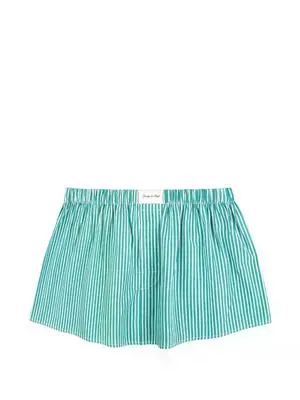 SPORTY & RICH Signature Logo Poplin Mini Skirt - Green