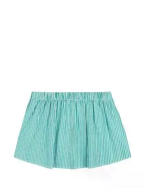 SPORTY & RICH Signature Logo Poplin Mini Skirt