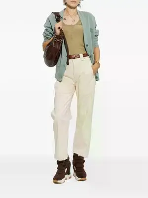 MARANT ETOILE Stephy Logo-embroidered Cardigan - Green