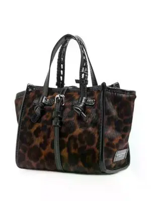 GIANNI CHIARINI Mini Miss Marcella Leopard-print Tote Bag