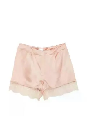 Carine Gilson Lace-trim Pajama Shorts - Pink