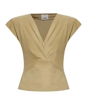 Isabel Marant Étoile ISABEL MARANT Nadrine V-Neck Top Neutrals