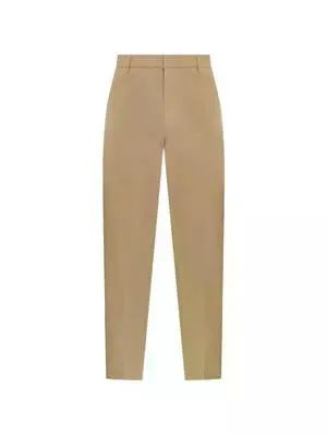 Emporio Armani Creased-finish Trousers - Neutrals