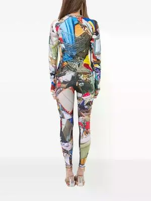 BORBALA Lomtalanitas Graphic-print Leggings