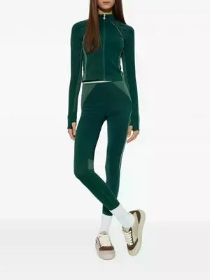 Casablanca Logo-waistband Performance Leggings - Green