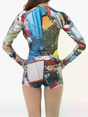 BORBALA Lomtalanitas Graphic-print Shorts