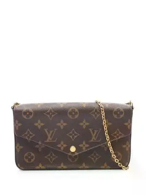 LOUIS VUITTON 2019 Monogram Félicie Pochette Clutch Bag - Brown