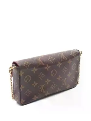 LOUIS VUITTON Monogram Félicie Pochette Clutch Bag - Brown