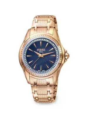 FERRE MILANO Crystal-embellished 34mm Watch - Blue
