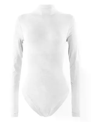 Wolford Mock-neck Long-sleeve Bodysuit - White