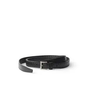 Prada Antiqued Leather Belt