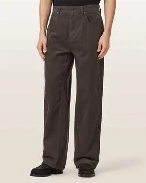 ALLSAINTS Rivet Relaxed Fit Corduroy Jeans - Brown