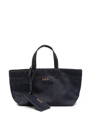 A.p.c. Shoulder Bag Small "le Drummer Toile - Blue