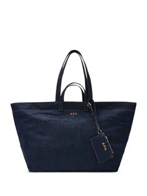 A.p.c. Le Drummer" Denim Shoulder Bag - Blue
